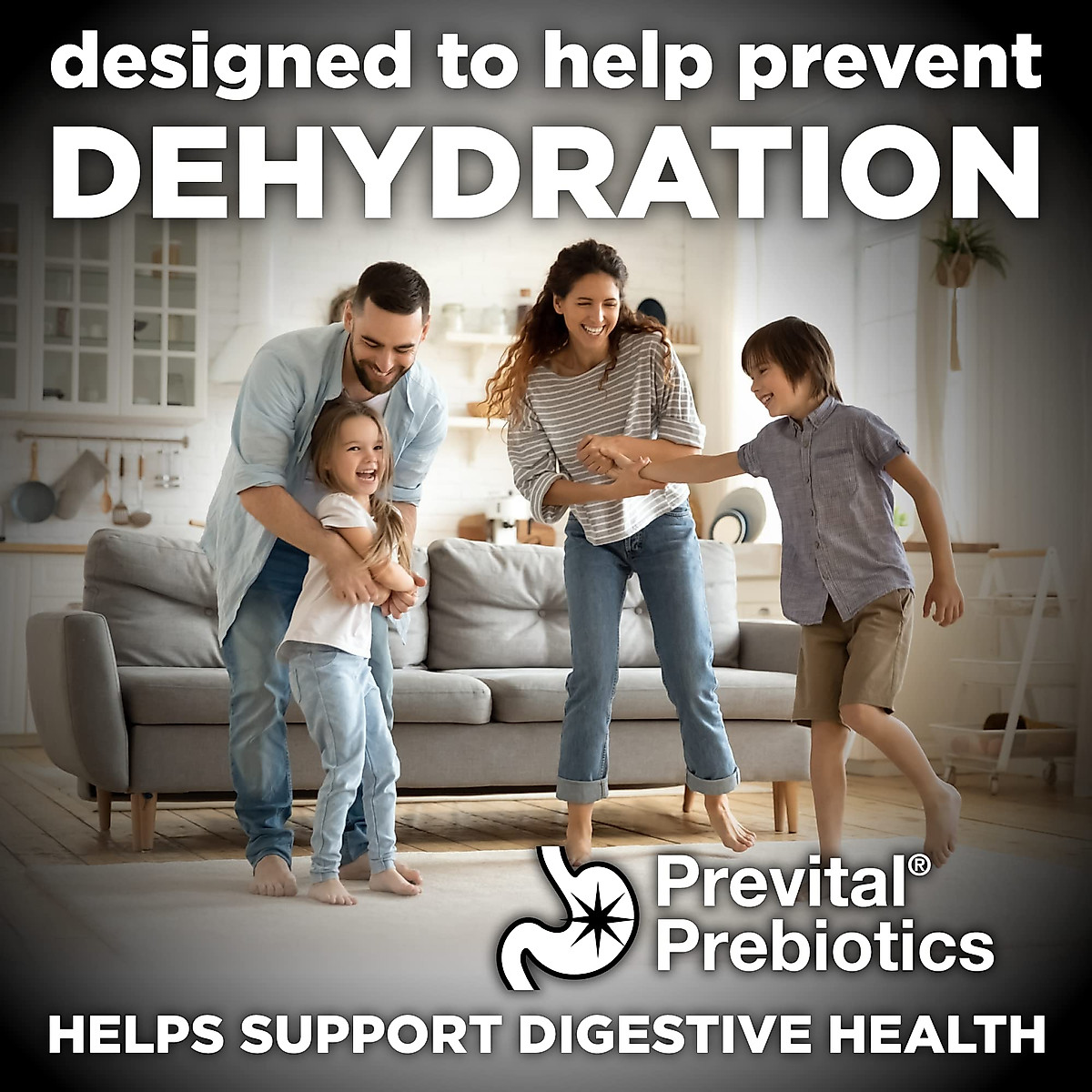 Amazon Basic Care Advantage Care Electrolyte Powder Packets for Rehydration, Berry Frost, 6 Count