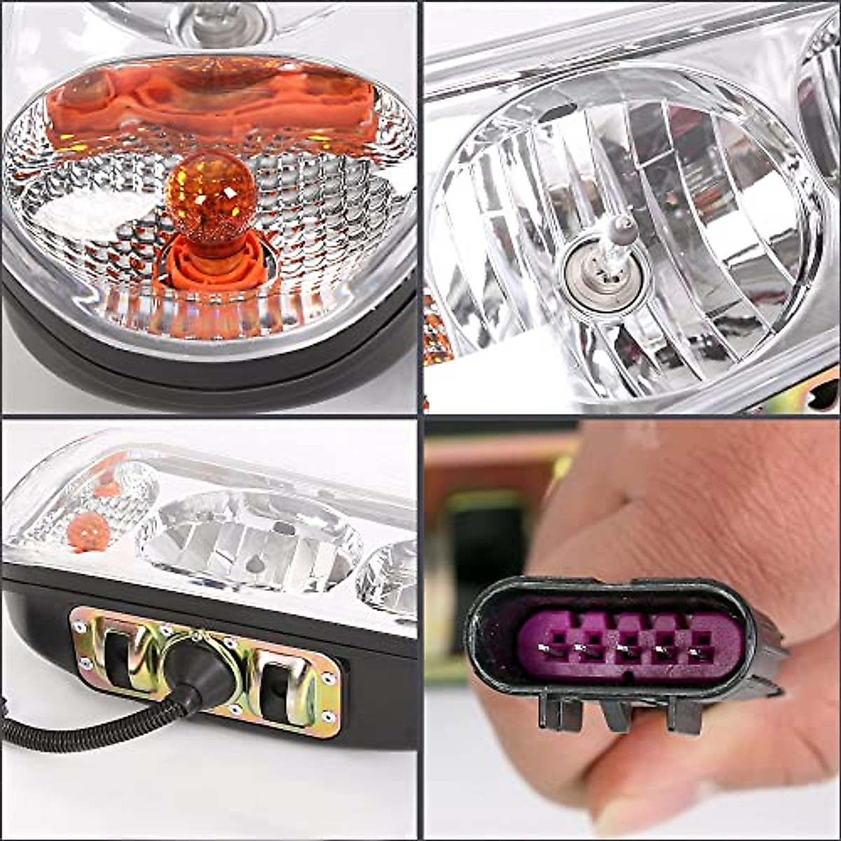 7BLACKSMITHS Universal Halogen Snow Plow Lights Kit for Boss Western Meyer Blizzard Curtis