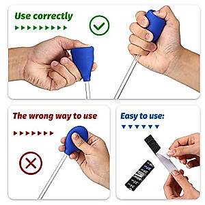 6 Pieces Coral Feeder Set 30 cm and 35 cm Long Acrylic Marine Fish Reef Feeding Tube and Stainless Steel Straight and Curved Tweezers with Tool Holder and Aquarium Thermometer Sticker for Aquarium Pet