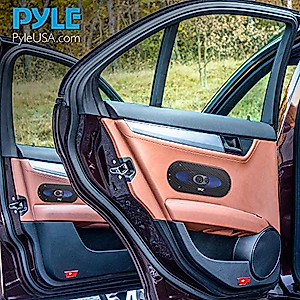 Pyle 3-Way Universal Car Stereo Speakers - 300W 4" x 10" Triaxial Loud Pro Audio Car Speaker Universal OEM Quick Replacement Component Speaker Vehicle Door/Side Panel Mount Compatible PL410BL (Pair)