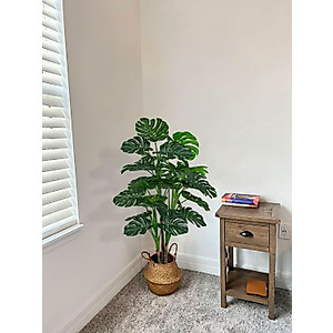 Aveyas 54'' Tall Large Artificial Monstera Deliciosa Plants, 4.5 Feet Faux Swiss Cheese Floor Plants Fake Tropical Silk Tree with Pot for Indoor Outdoor Office House Living Room Home Decor
