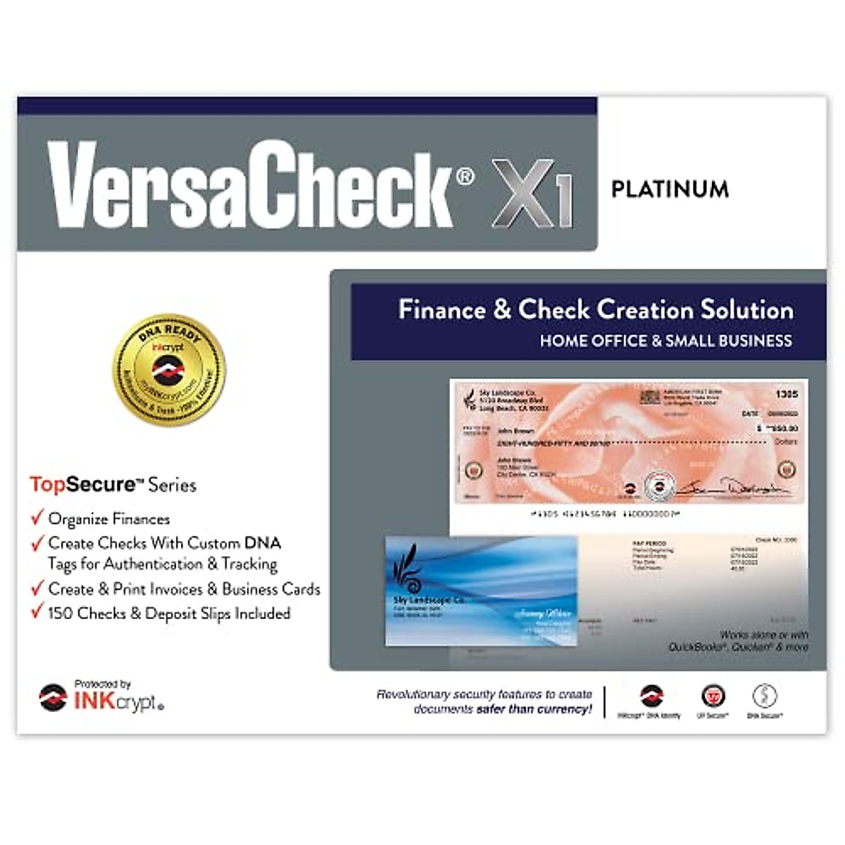 VersaCheck HP OfficeJet Pro 8210 MXE MICR Check Printer X1 Platinum Check Printing Software Bundle, Black