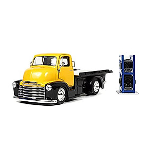 Jada Toys Just Trucks 1952 Chevy COE Flatbed Die-cast Car Yellow/Black, Toys for Kids and Adults (33848)