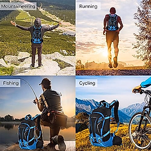 TOM SHOO 30L Cycling Backpack Lightweight Waterproof Backpack with Rain Cover Helmet Cover