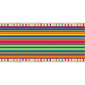 JOYIN 4pcs Fiesta Theme Party Tablecloth, Mexican Serape Table Runner, Cinco De Mayo Print Plastic Tablecovers (54 x 108') for Mexican Themed Party, Mexican Decoration, Fiesta Taco Night Birthday