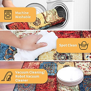 Indoor Door Mat, 2x3 Washable Non-Slip Area Rug for Entryway, Kitchen, Front Door, Kids Room, Durable and Absorbent Entry Rug, Low Pile Throw Rug for Home Entrance, Hardwood Floors