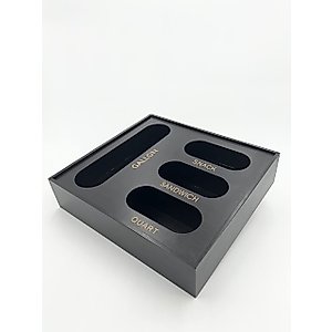 Ziplock Bag Storage Organizer and Dispenser for Kitchen Drawer or Wall - Bamboo, Compatible with Most Brands,Hefty Quart Slider Bags, Sandwich, Snack, 1 & 2 Gallon Size Bags (Black) 13*12*3inches