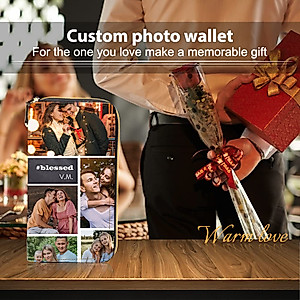 Gemszoo Women's Custom Photo Wallet Personalized Engraved Picture Name Handbag Long Credit Card Holder Zip Around Clutch (Style 2)