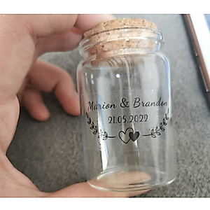 xingfa Piece Personalized Wedding Stickers Bubble Labels, Bubble Wand Stickers, Clear Labels,Custom Wedding Party Vinyl Decals,Funny Stickers,Wedding Bubble Stickers (2.5CMx5CM)