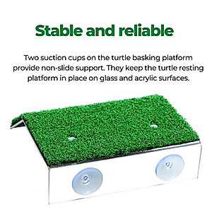 FABMODE Large Turtle Basking Platform Turtle Tank Decoration Accessories Reptile Frog Snake Lizard Climbing Ladder Ramp Resting Terrace Deck