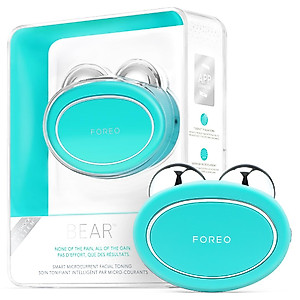 FOREO Bear Microcurrent Facial Device - Face Sculpting Tool - Instant Face Lift - Firm & Contour - Non-Invasive - Increases Absorption of Facial Skin Care Products - Mint