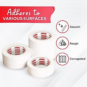 XFasten Double Sided Tape Clear, Removable, 2-Inch by 30-Yards, Ideal as a Gift Wrap Tape, Holding Carpets, and Woodworking