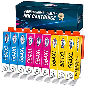 Paeolos Compatible 564XL Ink Cartridge Replacement for HP 564 XL Use with HP DeskJet 3520 3522 Officejet 4620 Photosmart 5520 6510 6520 7520 7525, 9 Packs (3 Cyan, 3 Magenta, 3 Yellow)