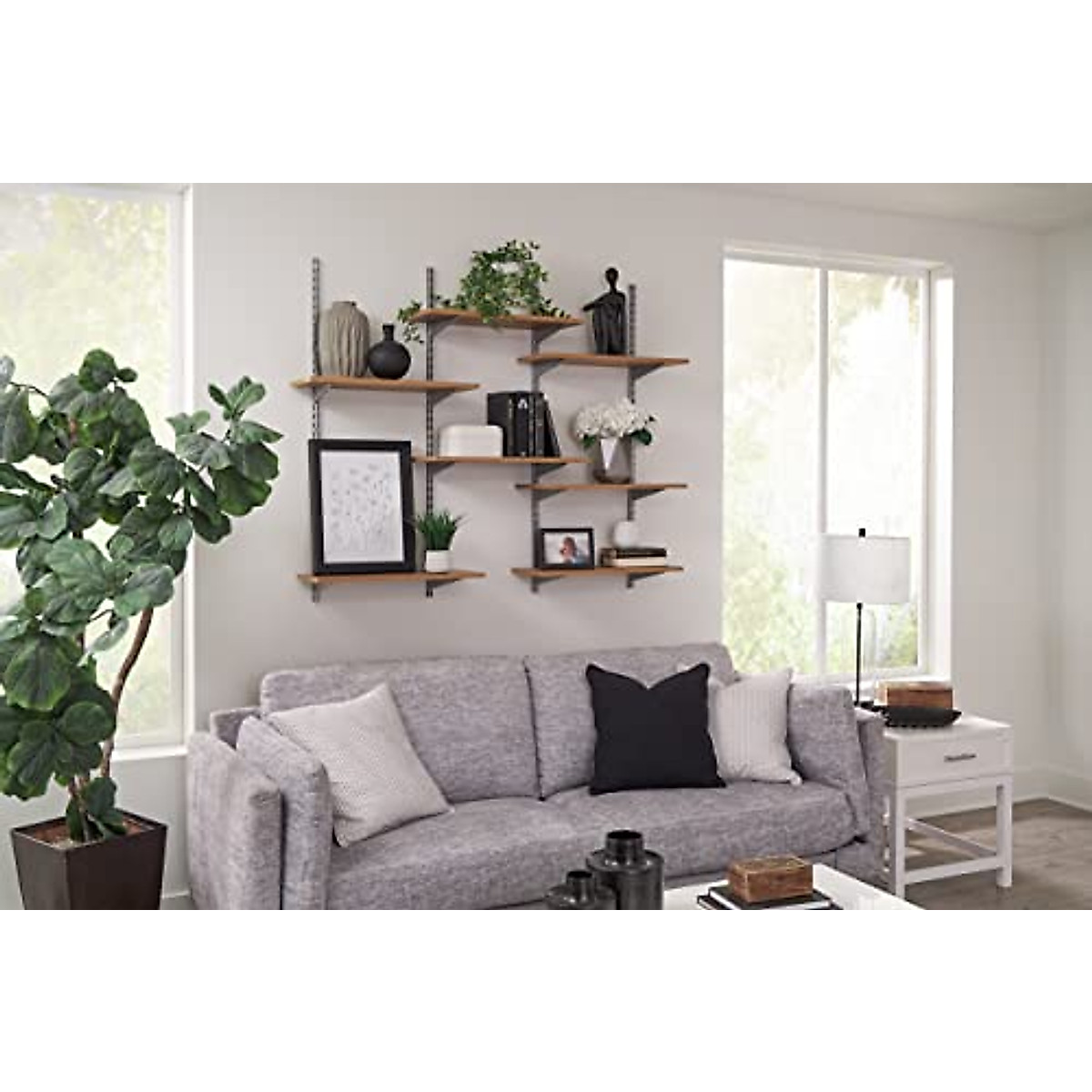 Rubbermaid 12"x24" Decorative Board, Golden Oak, Adjustable Shelf, Wood for Home/Garage Storage/Shelving