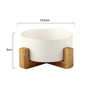 DHAEY Fruit Bowl Fruit Holder Large Fruit Bowl Dessert Bowl Household Wooden Foot Personalized Ceramic Bowl Kitchen (Color : Green)