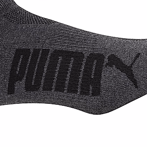 PUMA Men's 6 Pack Low Cut Socks, Charcoal, 10-13