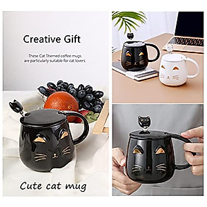Phitihui Black Cat Mug, Cute Kitty Mugs, Novelty Coffee Mug Cup, Valentine's Mother's Day Gifts for Women Wife Mom Her Grandma Girl Teacher Friend, Present Idea for Birthday Halloween Christmas