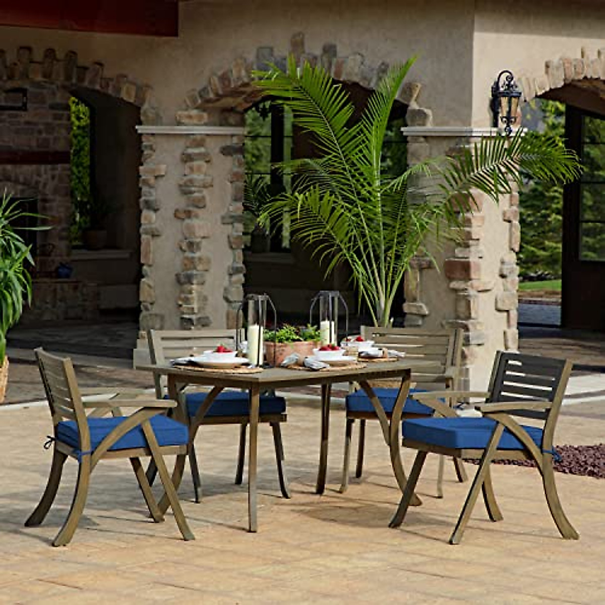 Arden Selections ProFoam Performance Outdoor Seat Cushion 20 x 20, Lapis Blue