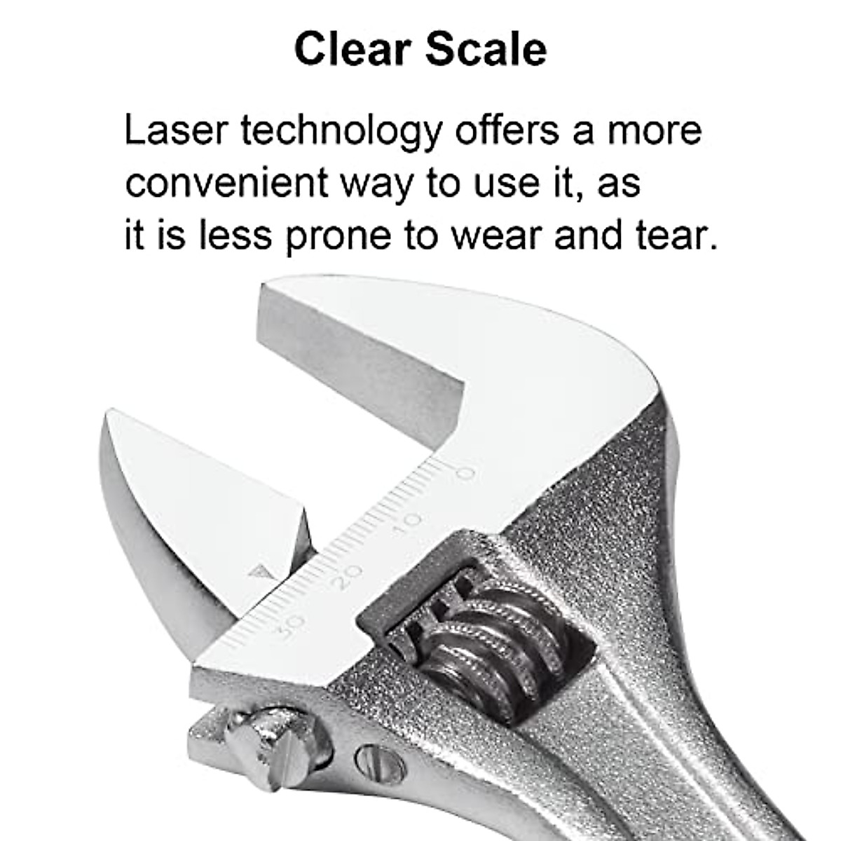 Jetech 8 Inch Adjustable Wrench - Professional Shifter Spanner with Wide Caliber Opening