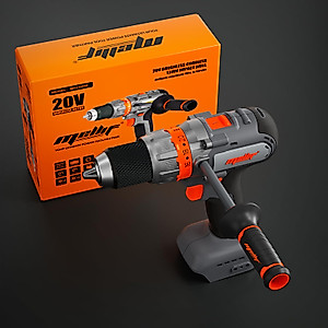 Mellif Professional Brushless Hammer Drill Compatible with Dewalt 20V Max Battery 1/2" Keyless High Torque Chuck Metal Clutch, 2,000RPM (Tool Bare, No Battery)