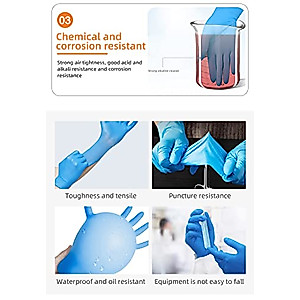 GLOVEHOUSE Nitrile Gloves, Medical, Powder-Free, Latex-Free, Disposable, Law Enforcement, Tattoo Artists & More (Pack of 1, Large)