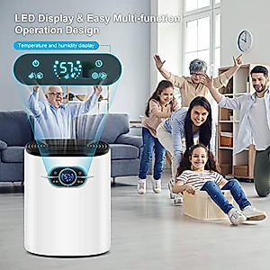 Dehumidifiers,GAITIR 40oz Dehumidifiers for home,2200/4800 Cubic Feet (215/480 sq ft),Ultra-Quiet with Auto Shut Off, Portable small Compact Dehumidifier/Auto Shutoff,Two Mode and Humidity Control, Ultra Quiet Dehumidifier