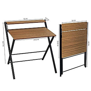 GreenForest Folding Desk No Assembly Required with Small Computer Desk 40 inch Home Office Work