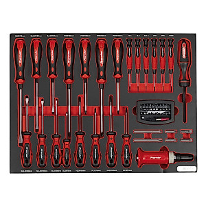 Sealey TBTP04 Tool Tray with Screwdriver Set, 176.5mm x 397mm x 55mm,Silver