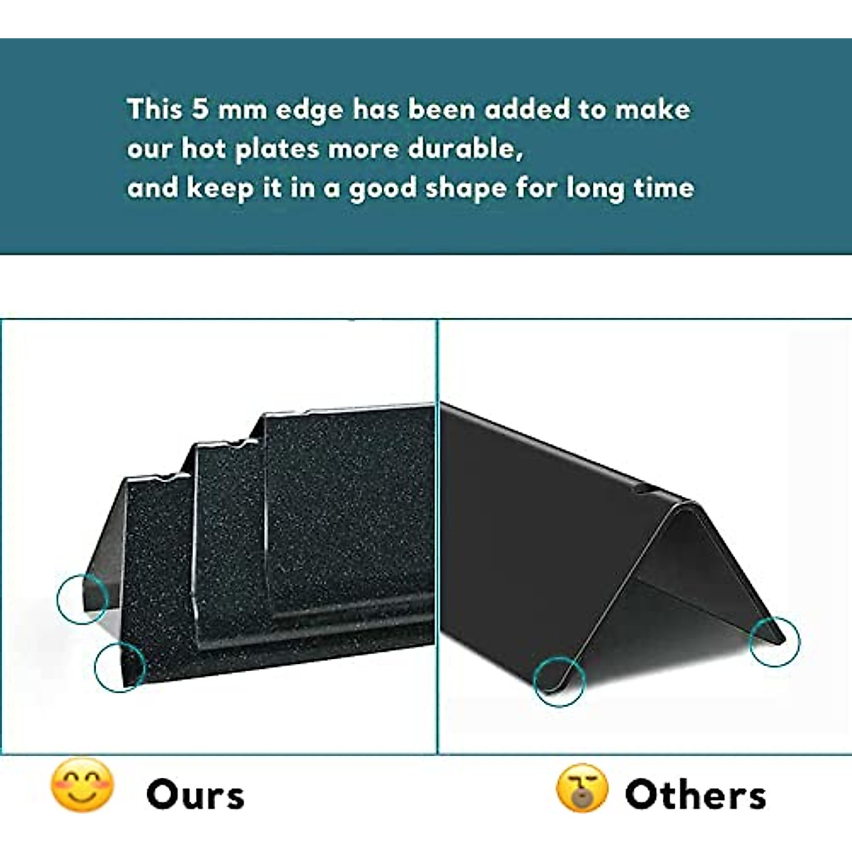 Moriintl 66032/66795 Grill Parts for Weber Genesis II E-310, II GS4, II S-310, II E-330, II E-335, II S-335, II LX S/E-340 Series Flavorizer Bars for Weber Genesis (Porcelain, 66032-Black-5pcs)