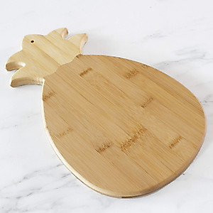 Totally Bamboo Pineapple Shaped Bamboo Serving and Cutting Board, 14-3/8" x 7-1/2"