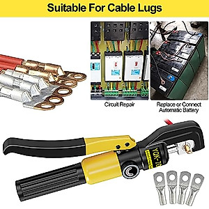 CKE Custom Hydraulic Hand Crimper Tool for Stainless Steel Cable Railing Fittings for 1/8" to 3/16" Cable –Wire Swaging Tool-10 Ton and Stainless Steel Cable Cutter