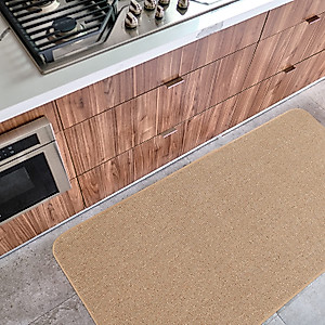 House, Home and More Skid-Resistant Carpet Indoor Area Rug Floor Mat - Pebble Beige - 3 Feet X 3 Feet