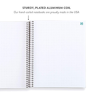 Erin Condren 8.5" X 11" Spiral Bound Dot Grid Journal Notebook - Mid Century Circles, 5Mm Dot Grid, 160 Page Writing, Drawing & Art Notebook, 80Lb Thick Mohawk Paper, Stickers Included
