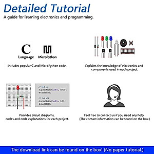 Freenove Basic Starter Kit for ESP8266 (Included) (Compatible with Arduino IDE), ESP-12S Onboard Wi-Fi, MicroPython C Code, 339-Page Detailed Tutorial, 140 Items, 50 Projects
