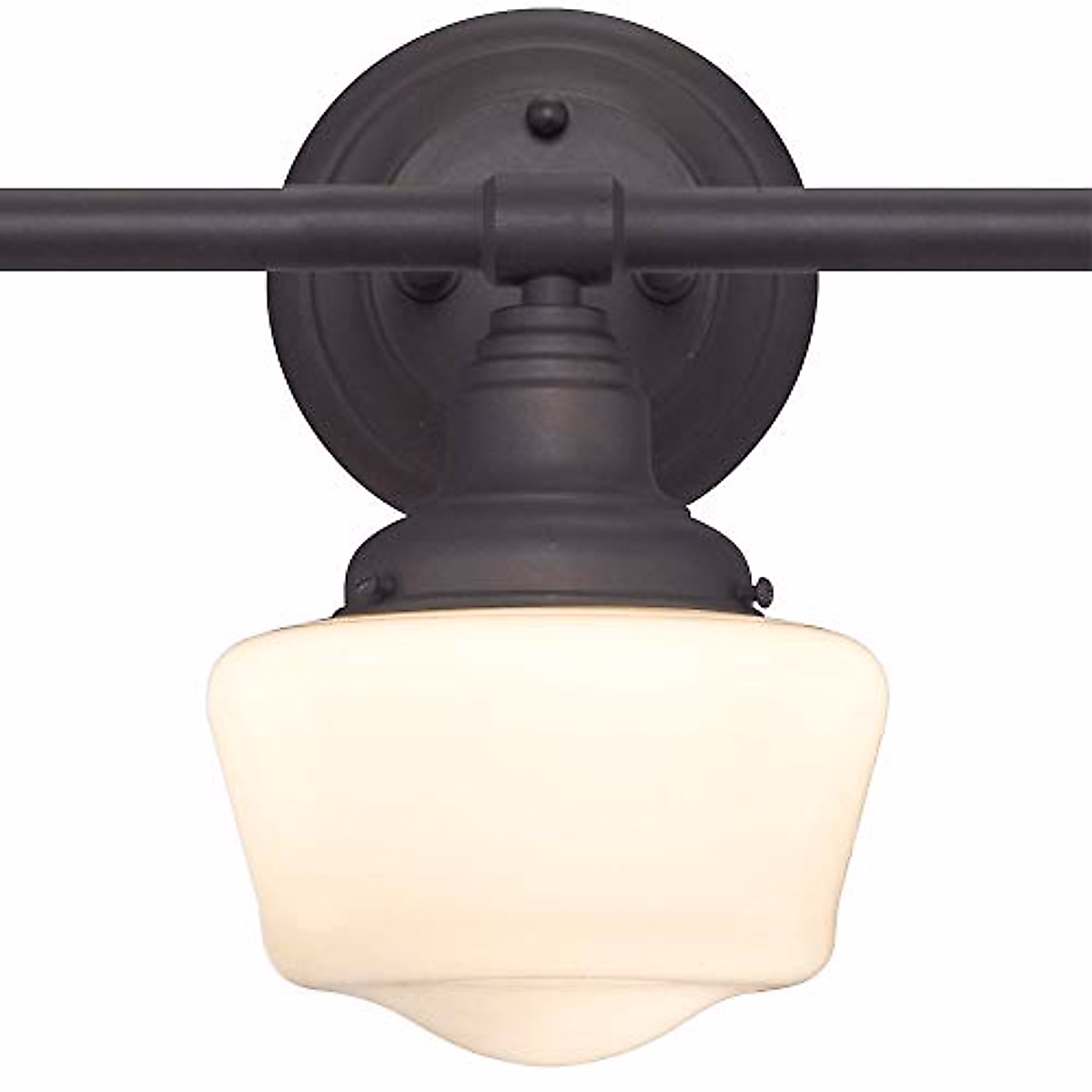 Westinghouse Lighting 6342100 Scholar Three-Light Indoor Wall Fixture, Oil Rubbed Bronze Finish with White Opal Glass , Oil-rubbed Bronze