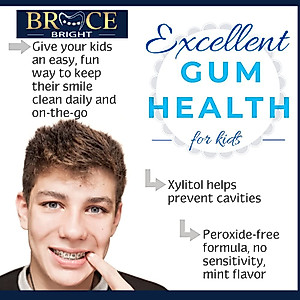 Teeth Whitening for Braces, Braces Cleaner Foam, Brace Teeth Whitening kit for Under Metal, Ceramic, Brackets & Wires. Cleaning Kit, Use w/Toothbrush or Trays No Sensitivity. Minty, Teens, Adults