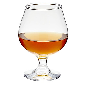 Juvale Set of 4 Brandy Snifter Glasses for Whiskey, Short Stem Wine Glass Set for Bourbon, Cognac, Brandy (13oz)