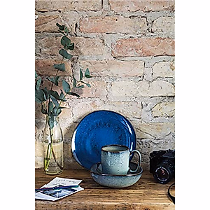 Villeroy & Boch Lave Bleu Dinner Plate, 11x1 in, Stoneware, Blue