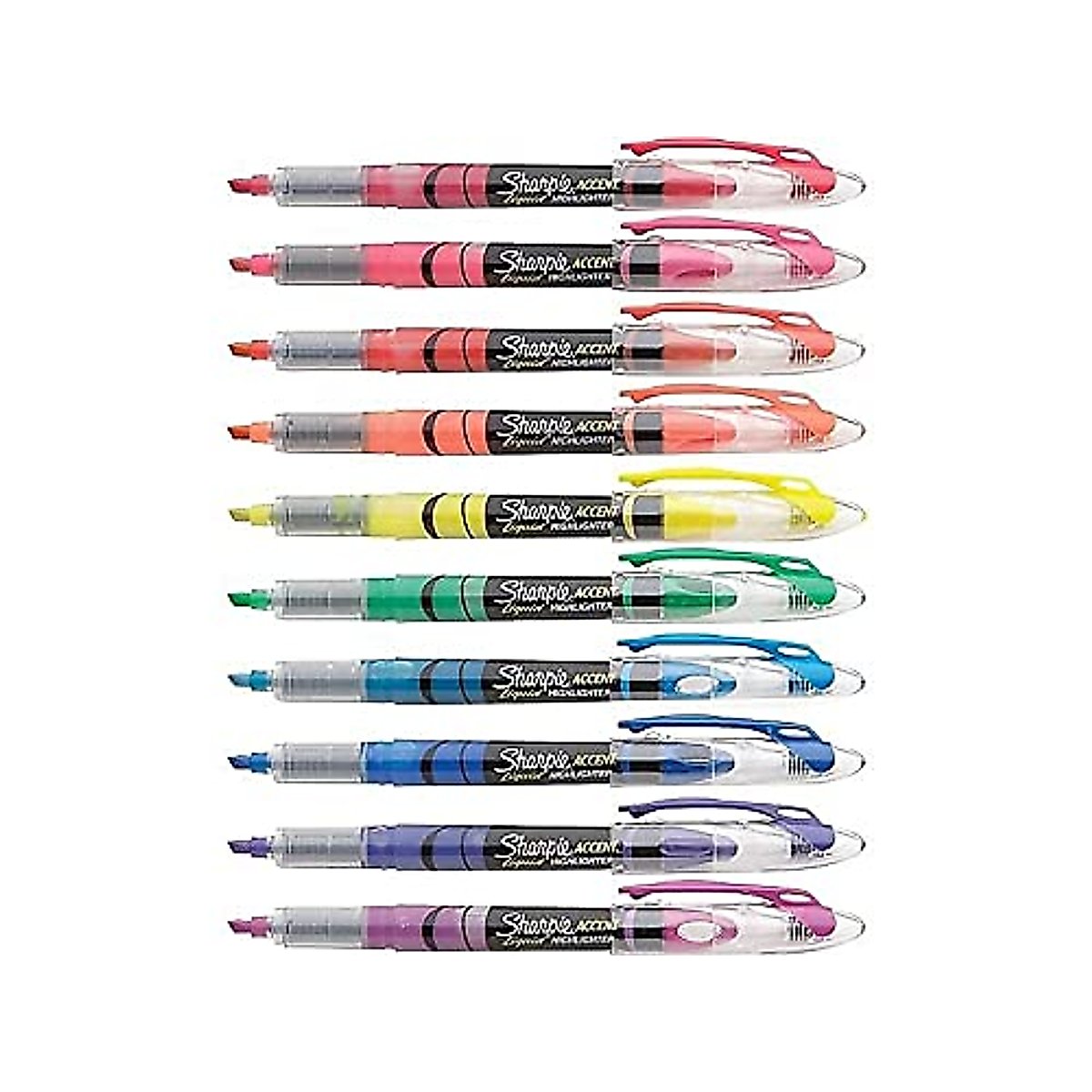Sharpie 24415PP Accent Liquid Pen Style Highlighter Chisel Tip Assorted 10/Set