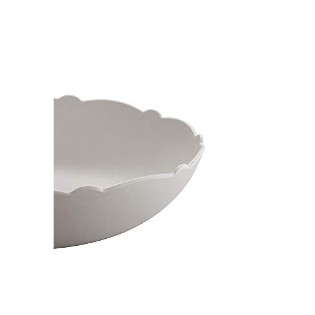 Alessi MW72/38 WG Dressed en plein air Salad bowl in melamine with relief decoration, Warm Grey.