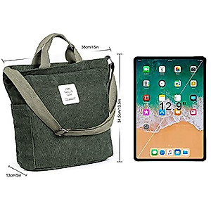 WantGor Large Tote Bag for Woman, Women's Crossbody Shoulder Handbags Big Capacity Shopping Bag (Dark Green)