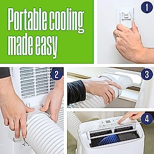 Westinghouse 14,000 BTU Air Conditioner Portable For Rooms Up To 700 Square Feet, with Heat Mode, Home Dehumidifier, Smart Wi-Fi Enabled, 3-Speed Fan, Programmable Timer, Remote Control, Window Kit