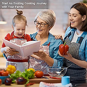 JUBTIC Recipe Book to Write in Your Own Recipes,Sprial Hardcover Personal Blank Recipe Book, Make Your Own Family Cookbook with Gold Foil Stickers, Recipe Journal Hold 120 Recipes - Gold