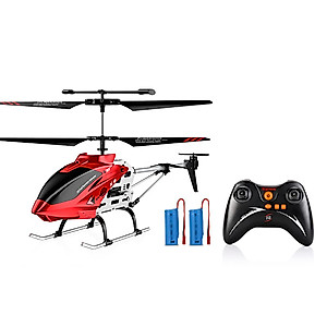 QAQQVQ 43cm Alloy Remote Control Helicopter, Aircraft with Altitude Hold, One Key Take Off/Landing, Gyro Stabilizer and High & LED Light for Indoor to Fly for Kids and Beginners