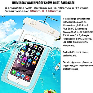 CaseHQ ?[1Pack Blue+1Pack Pink] Universal Waterproof Phone Case Dry Bag for iPhone 7,7plus,8,8plus,6/6s/6plus/6splus Samsung Galaxy s7 s8 s8plus,s6 etc. Snow Proof Pouch for Phone up to 5.8 inches