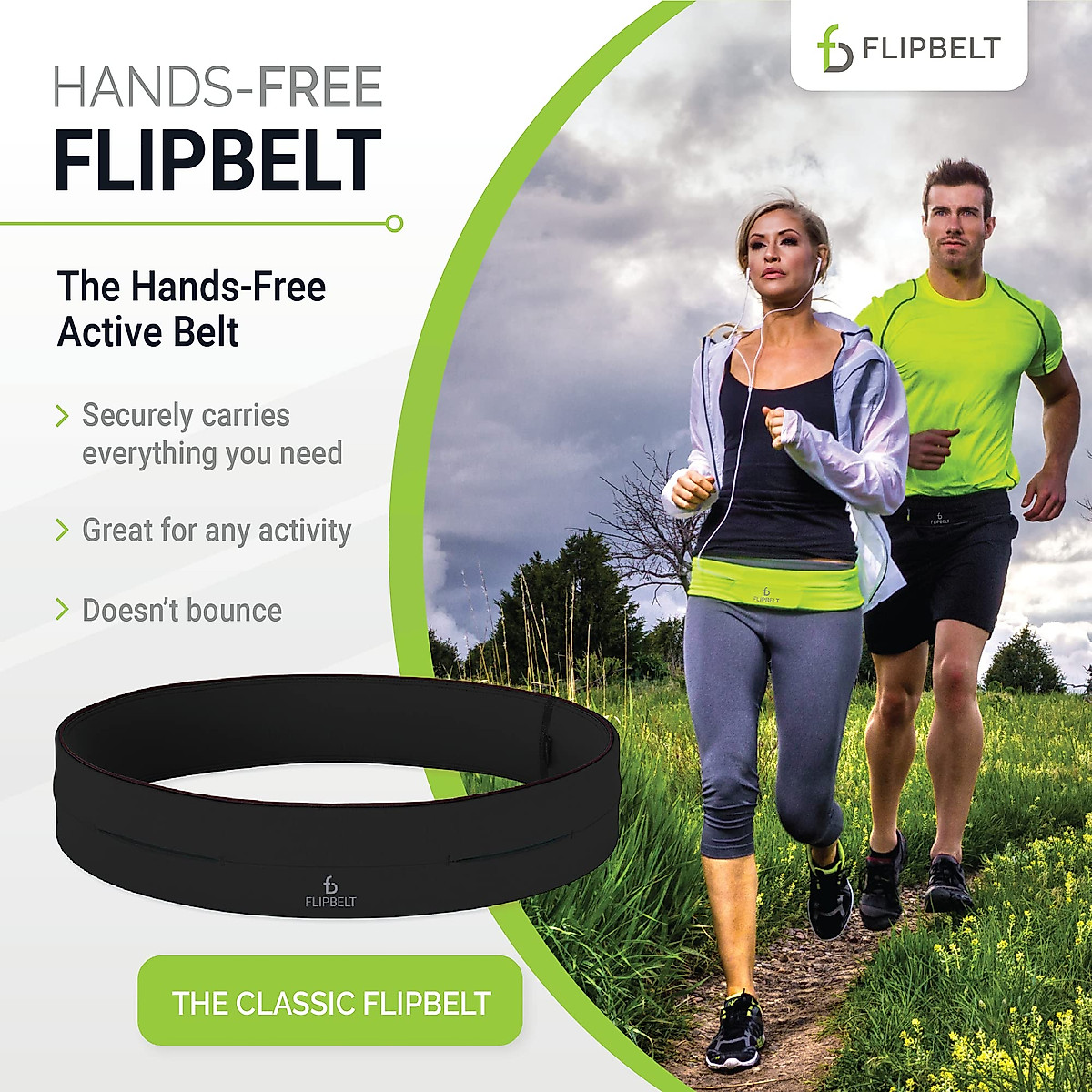 FlipBelt FB0114-BLK-M.1, Black, Medium