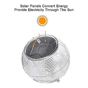 Yosoo123 Floating Light Waterproof Solar Powered LED Floating Ball Lamp Decor Light for Swimming Pool Garden