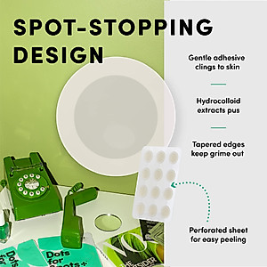 Dots for Spots Pimple Patches - Fast Acting Translucent Hydrocolloid Zit Treatment Stickers for Face - Blemish Patch for Women, Men & Teenagers - Made in Korea (60 count)