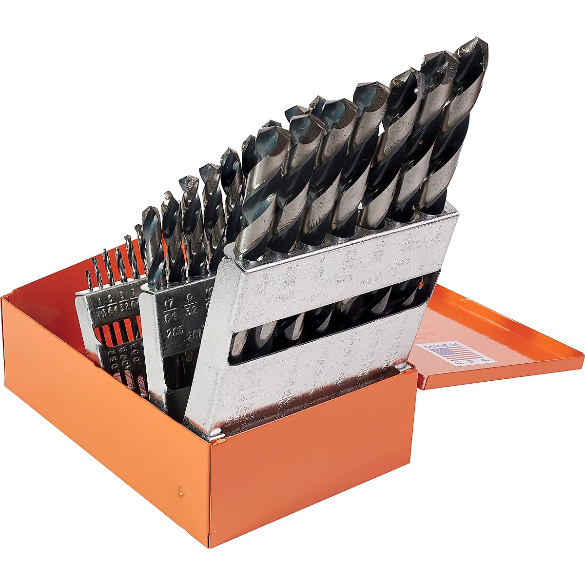 KnKut 29 Piece Jobber Length Drill Bit Set 1/16"-1/2" by 64ths