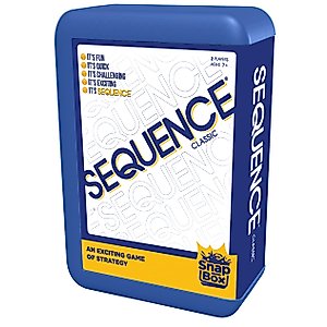 Sequence Snap Box - The Exciting Game of Strategy in A Compact Travel Case by Goliath, Multi Color